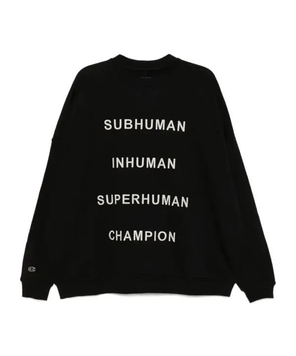 Rick Owens Printed Logo Crewneck Sweatshirt - Black