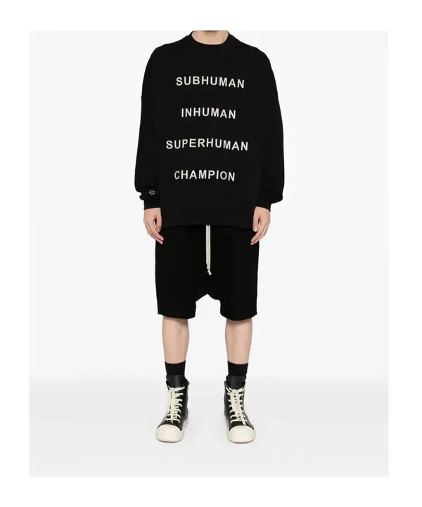 Rick Owens Printed Logo Crewneck Sweatshirt