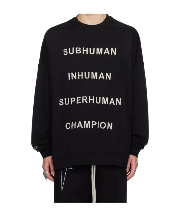 Rick Owens Printed Logo Crewneck Sweatshirt