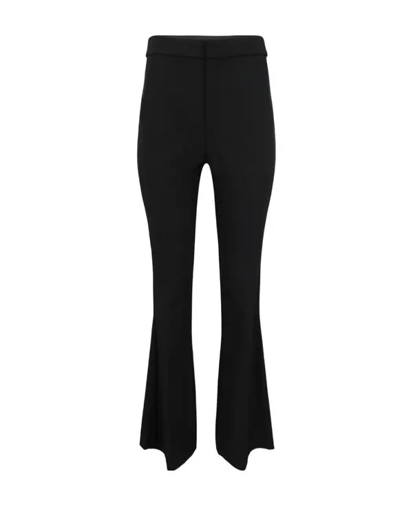 Vince Mid-rise Cropped Flared Trousers - Black