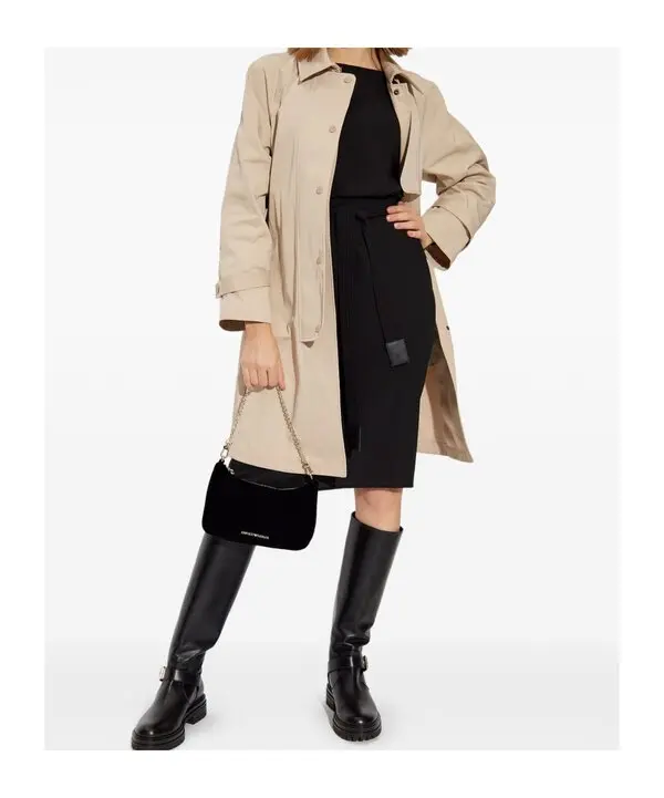 Emporio Armani Waterproof Trench Coat With Belted Waist