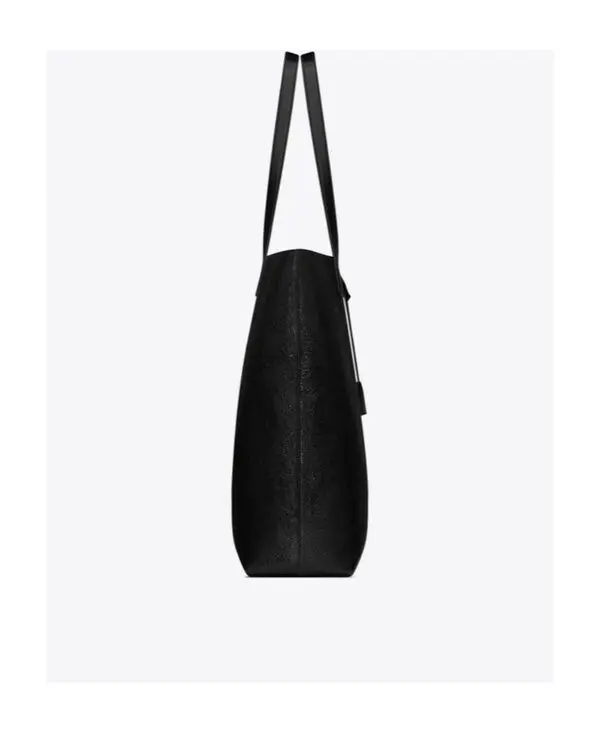 Saint Laurent Shopping Bag With Flat Handle - Black