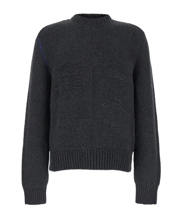 Burberry Ekd Intarsia-knit Crewneck Jumper - Black