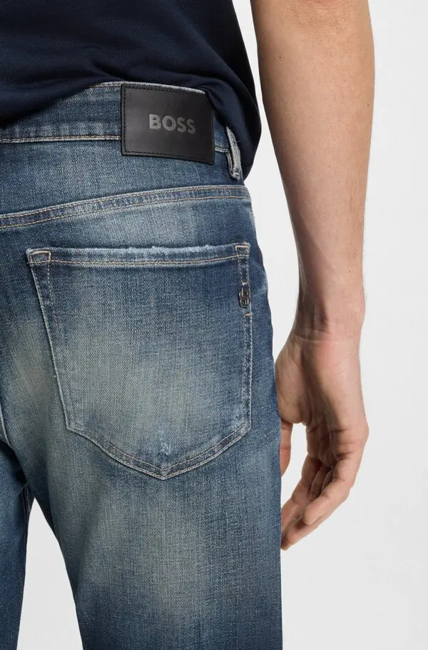 Hugo Boss Washed Flared Jeans