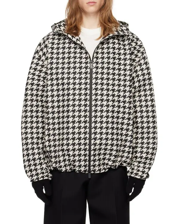Burberry Equestrian Knight-print Hooded Jacket - White