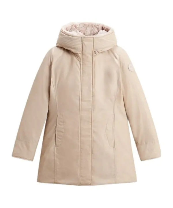 Woolrich Faux Fur Hooded Jacket - Oxford Tan