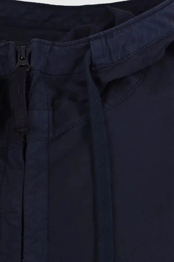 Stone Island Drawstring Hooded Jacket - Blue
