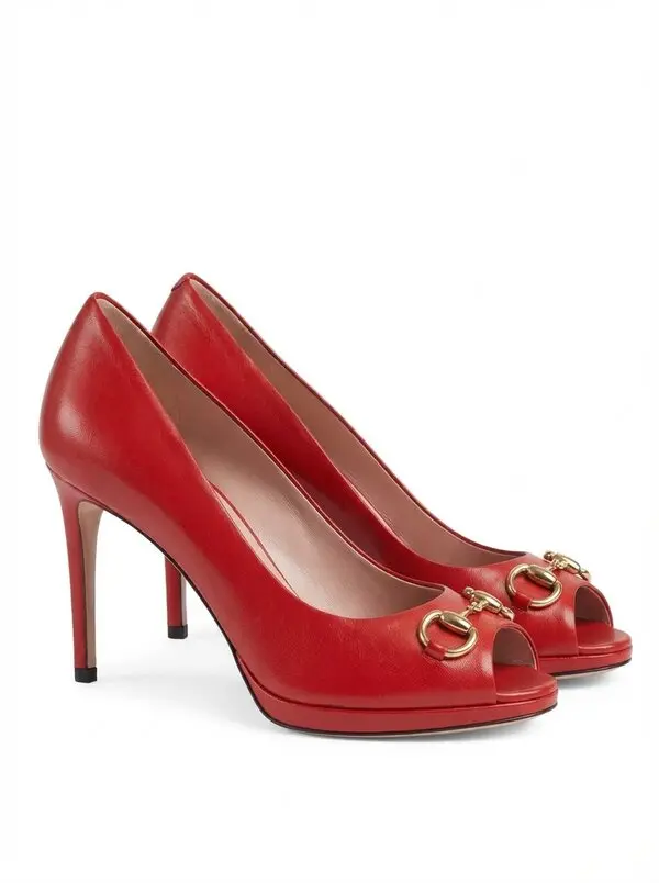 Gucci Horsebit High-heel Open-toe Sandals - Brown