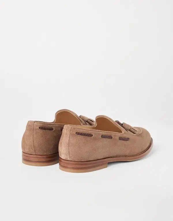 Brunello Cucinelli Tassel Detailed Slip-on Loafers - Hazelnut