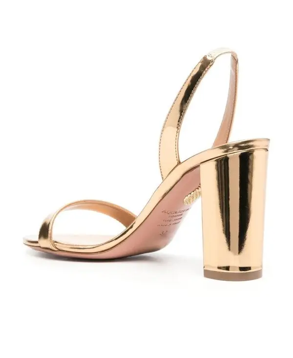 AQUAZZURA So Block Heel Sandals - Nude