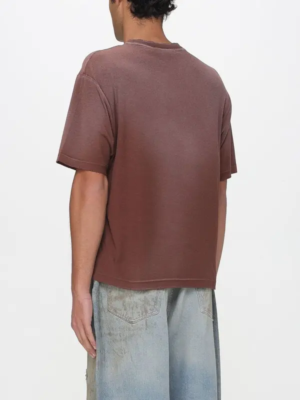 Acne Studios Logo-printed Distressed Cotton T-shirt - Brown