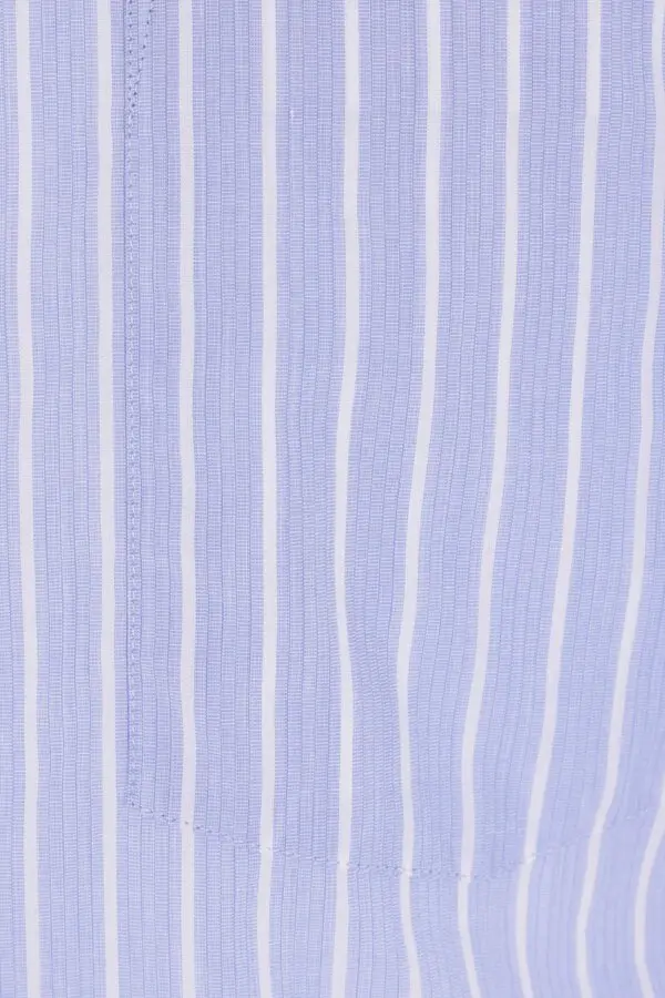 Prada Striped Cotton Shirt - Sky Blue/white