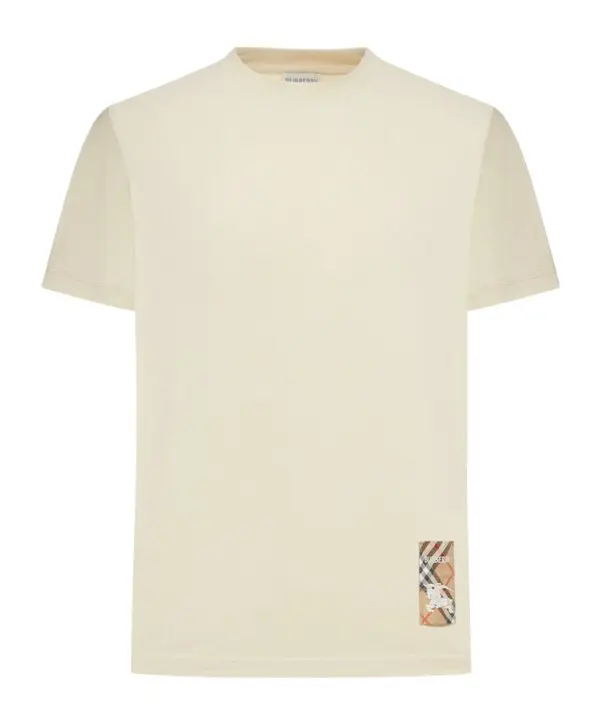 Burberry Check Label Crewneck T-shirt