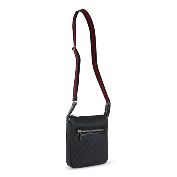 Gucci Monogrammed Crossbody Bag - Black
