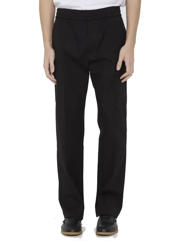 Valentino Garavani High Waist Straight Leg Trousers - Black