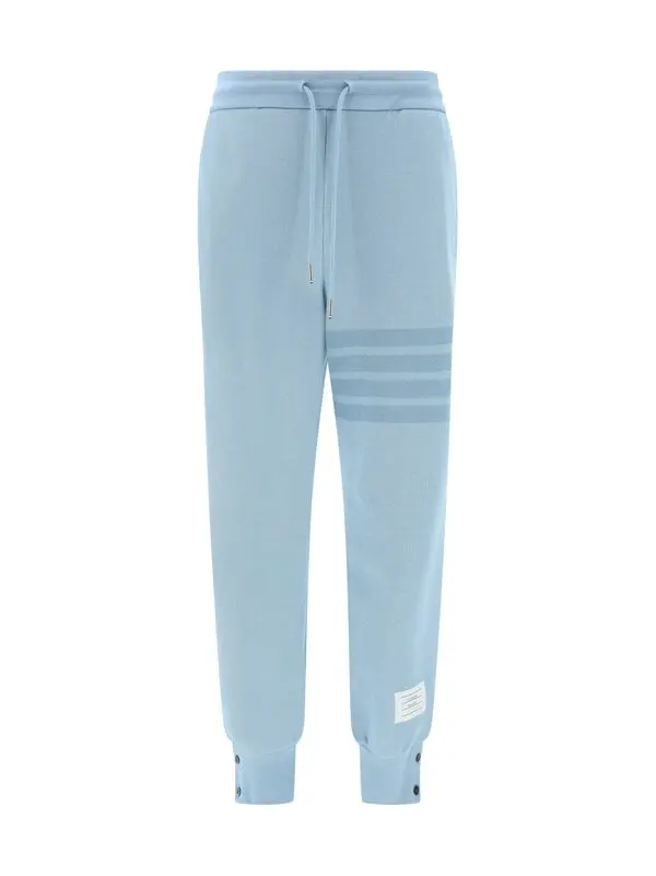 Thom Browne 4-bar Drawstring Track Pants - Light Blue