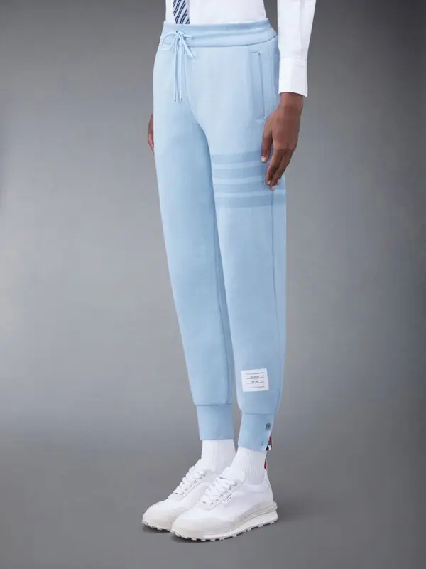 Thom Browne 4-bar Drawstring Track Pants - Light Blue