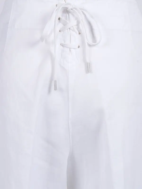 Aspesi Lace-up Trousers - White