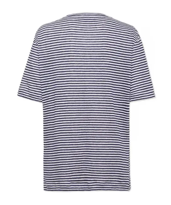 Dsquared2 Striped Crewneck T-shirt With Embroidered Lettering