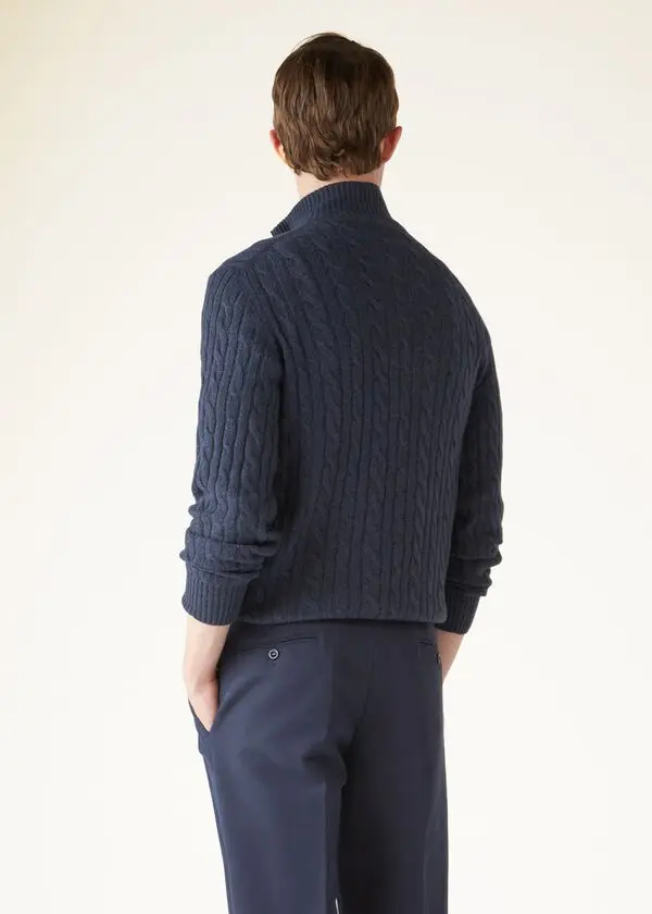 Loro Piana Zipped Turtleneck Knit Jumper - Black