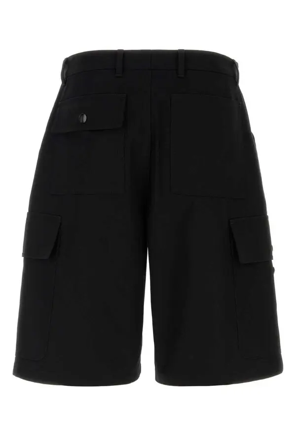 Prada Logo Plaque Bermuda Shorts