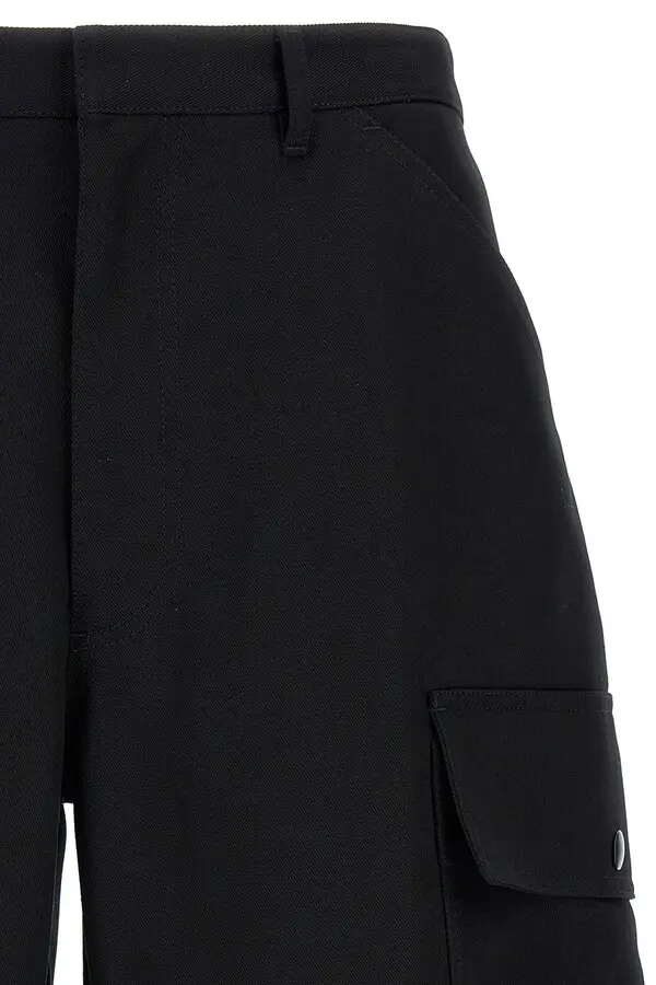 Prada Logo Plaque Bermuda Shorts