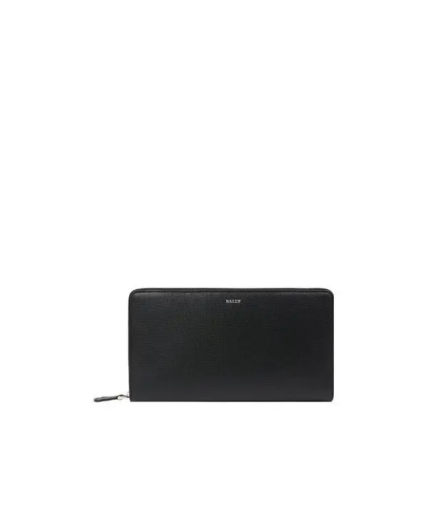Bally Logo Details Wallet - Black