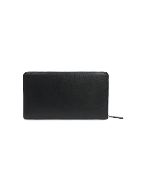 Bally Logo Details Wallet - Black