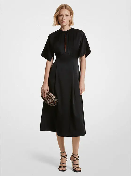Michael Kors Short-sleeved Zip-up Midi Dress