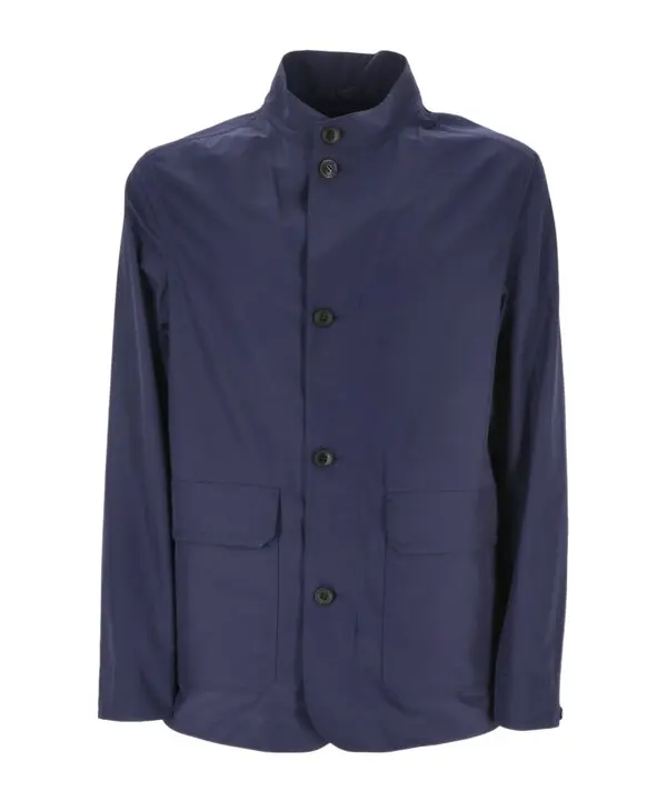 Zegna Long-sleeved Mock Neck Jacket