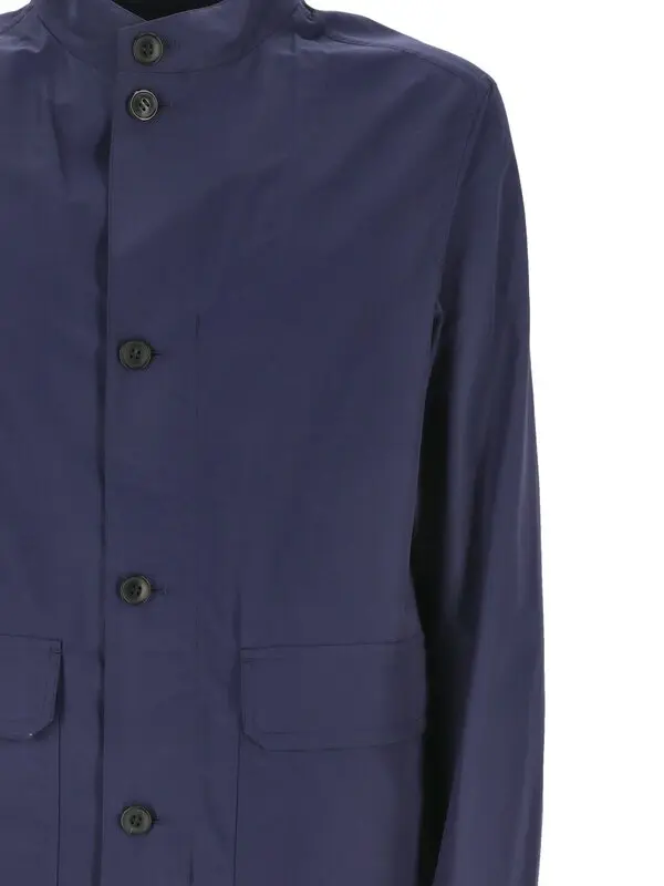 Zegna Long-sleeved Mock Neck Jacket