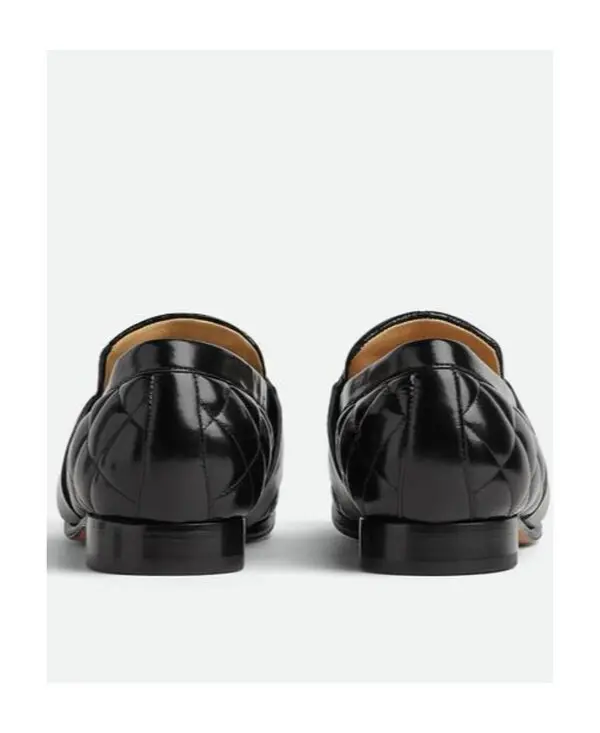 Bottega Veneta Quilted Leather Loafers With Gold Hardware