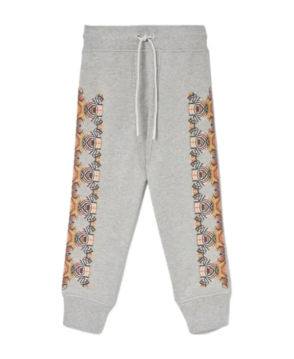 Burberry Thomas Bear-print Track Pants - Gray