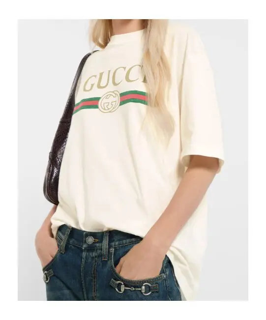 Gucci Logo Printed Jersey T-shirt - White