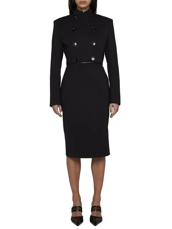 Alaïa Upstitched Circle Midi Pencil Skirt