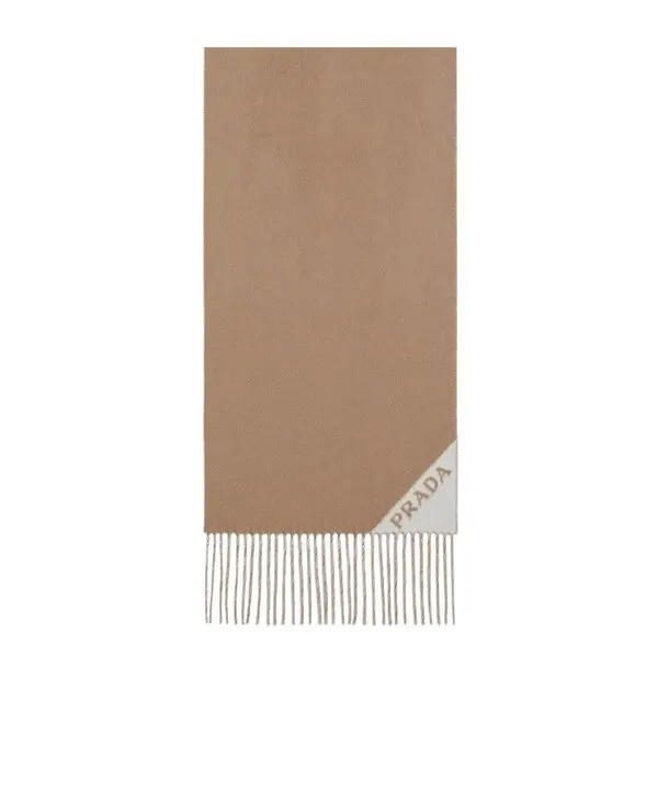 Prada Reversible Fringed-edge Scarf - Brown