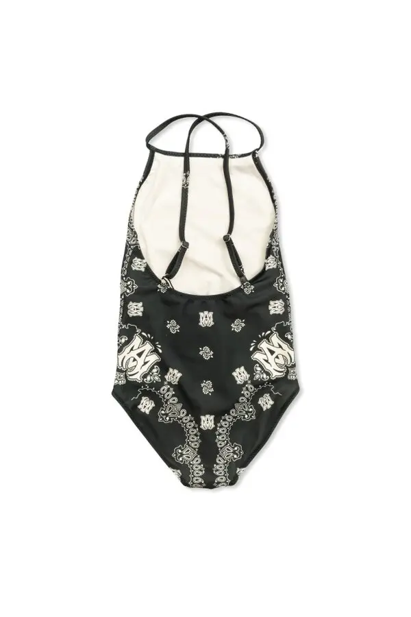 Amiri Paisley-print Halterneck Swimsuit