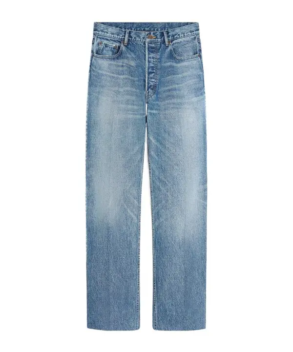 Celine Boyfriend Jeans In Cotton Denim - Blue