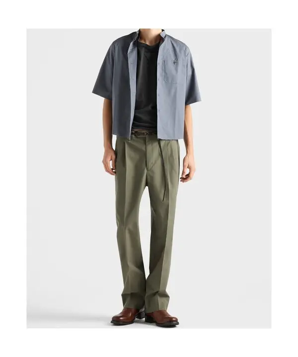 Prada Triangle-patch Crewneck T-shirt