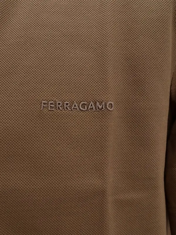 FERRAGAMO Polo Shirt With Lapel Short Sleeve