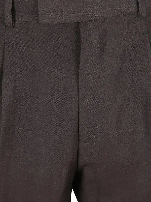 Zegna Belt-loop Casual Pants With Front Pleat Detail