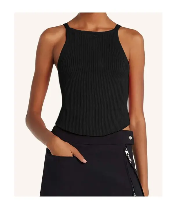 COURREGES Courrèges Sleeveless Ribbed Knit Top