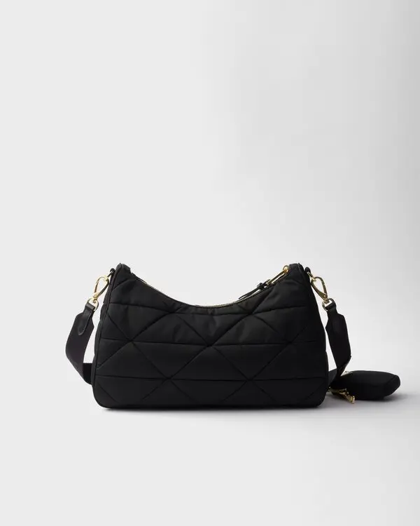 Prada Quilted Re-nylon Shoulder Bag - Black