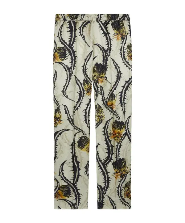 Dries Van Noten Floral Print Straight-leg Trousers