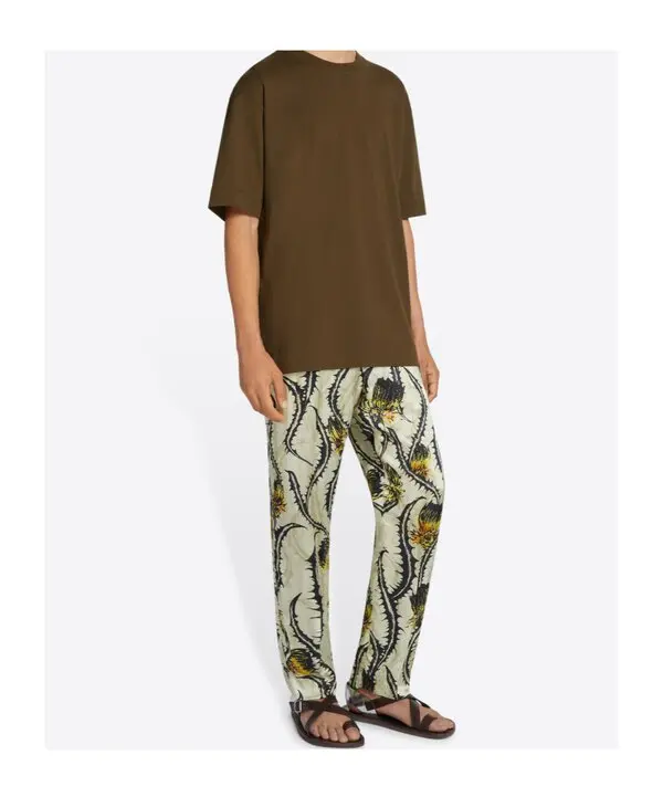 Dries Van Noten Floral Print Straight-leg Trousers