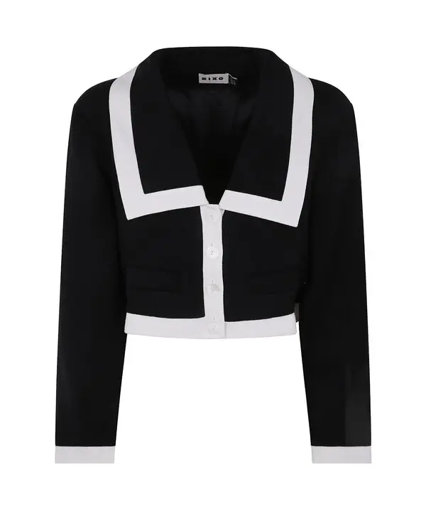 Rixo Selita Cropped Jacket - Black