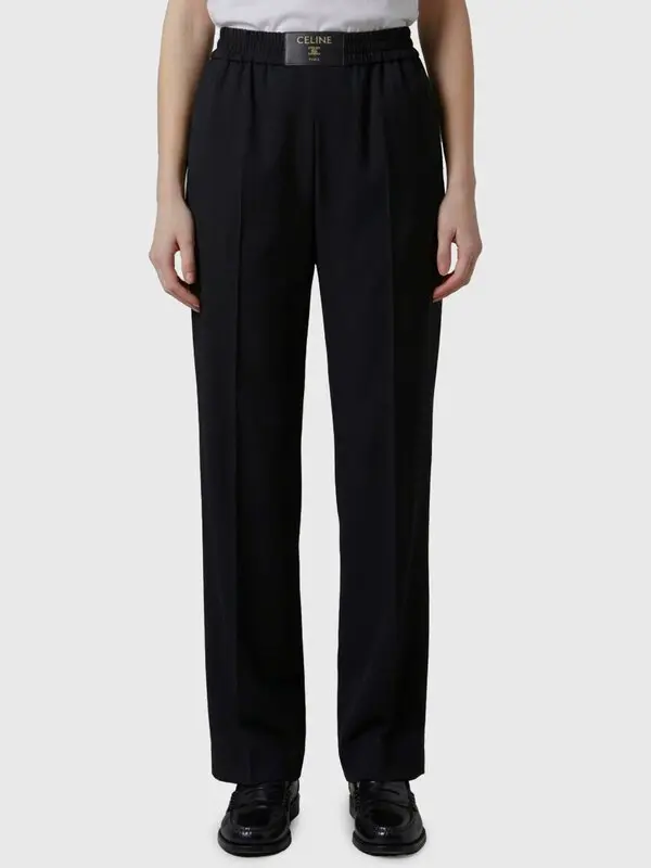 Celine Elastic Waist Straight Leg Casual Pants
