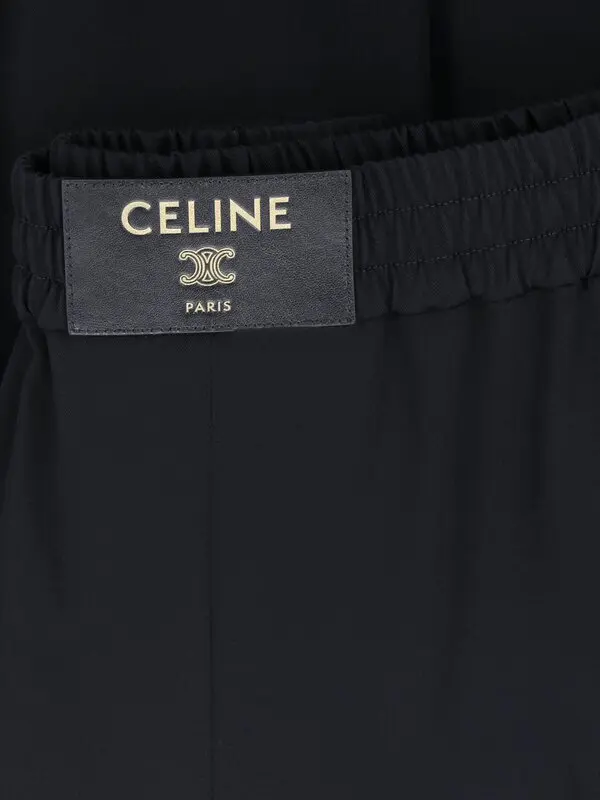 Celine Elastic Waist Straight Leg Casual Pants