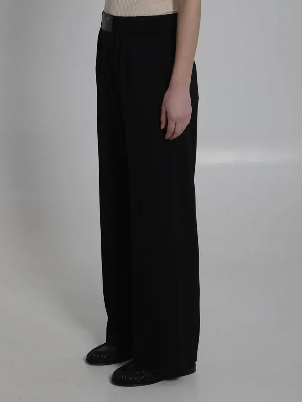 Celine Elastic Waist Straight Leg Casual Pants