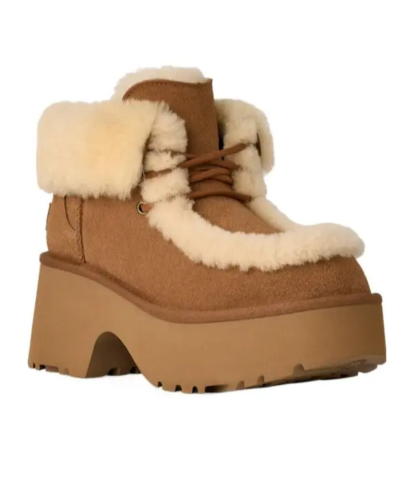 UGG Esmee Lace-up Boots - Maroon